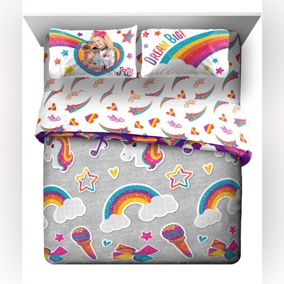 Bedding | Jay Franco Nickelodeon Jojo Siwa Rainbow Sparkle 7 Piece ...